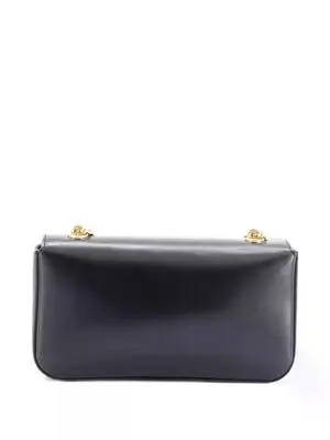 Celine Triomphe Chain Leather Small Shoulder Bag - Black