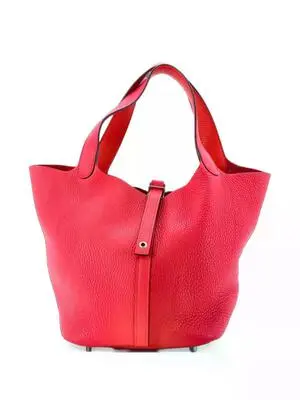 Hermès Picotin Lock Bag Tricolor Clemence Mm Tote Bag - Pink
