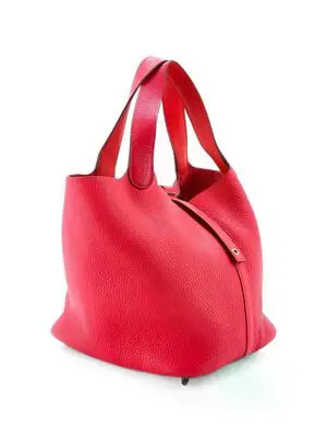 Hermès Picotin Lock Bag Tricolor Clemence Mm Tote Bag - Pink