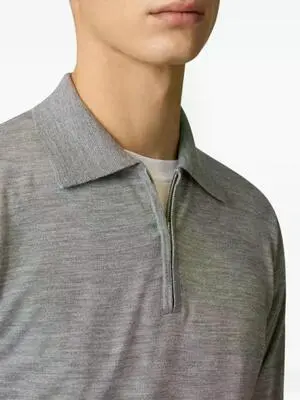 LARDINI Zip-fastening Long-sleeve Polo Shirt