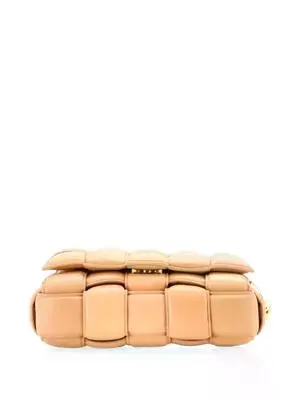 Bottega Veneta Cassette Chain Padded Maxi Intrecciato Leather Crossbody Bag - Neutrals