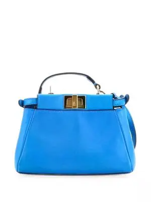 Fendi Peekaboo Bag Leather Micro Crossbody Bag