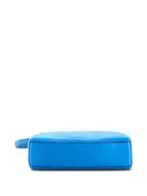 Fendi Peekaboo Bag Leather Micro Crossbody Bag - Blue