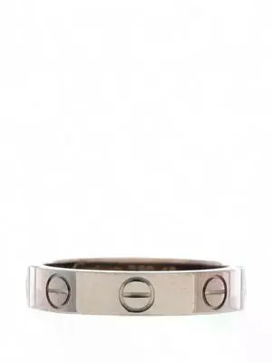 Cartier Love Wedding Band 18k White Gold Ring - Silver