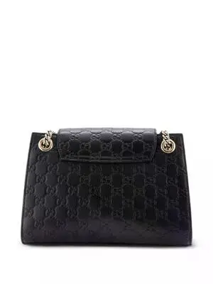 Gucci Emily Chain Flap Guccissima Leather Small Shoulder Bag - Black