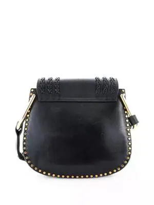 Chloé Hudson Handbag Whipstitch Leather Small Crossbody Bag - Black