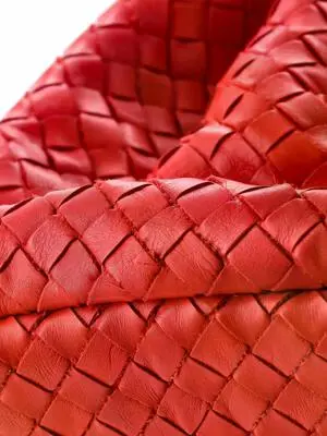 Bottega Veneta Roma Bag Intrecciato Nappa Medium Tote Bag - Red