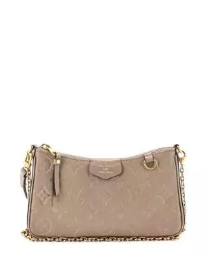LOUIS VUITTON Easy Pouch On Strap Monogram Empreinte Leather Shoulder Bag - Grey