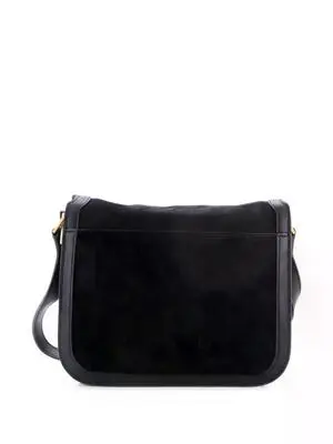 Saint Laurent Solferino Bag Suede Medium Shoulder Bag - Black