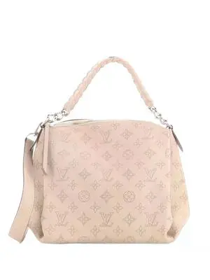LOUIS VUITTON Babylone Handbag Mahina Leather Bb Hobo Bag - Neutrals