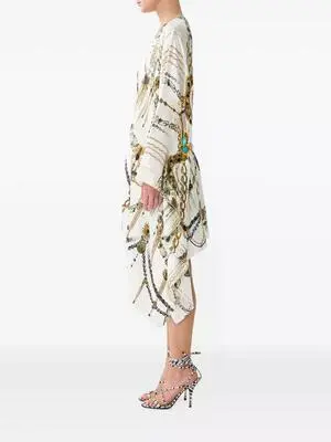 Camilla Chain Gang Silk Mini Dress - White