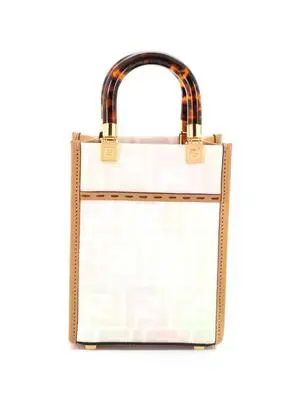 Fendi Sunshine Shopper Printed Zucca Coated Canvas Mini Tote Bag