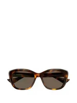 Valentino Garavani Vlogo Tortoiseshell Geometric-frame Sunglasses - Brown
