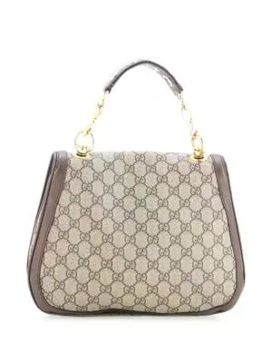 Gucci Blondie Nm Top Handle Bag Gg Coated Canvas Medium Satchel - Brown