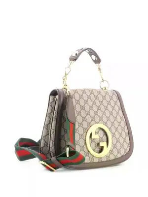 Gucci Blondie Nm Top Handle Bag Gg Coated Canvas Medium Satchel