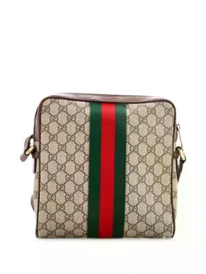 Gucci Ophidia Messenger Bag Gg Coated Canvas Small Crossbody Bag - Brown