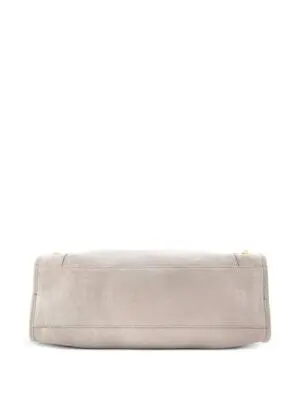 Balenciaga City Classic Metallic Edge Bag Leather Medium Satchel - Grey