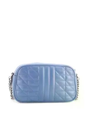 Gucci Gg Marmont Shoulder Bag Mixed Matelasse Leather Small Crossbody Bag - Blue