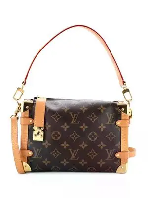 LOUIS VUITTON Side Trunk Handbag Monogram Canvas Mm Satchel - Brown