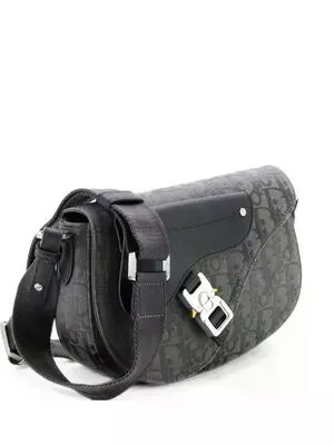 Dior Saddle Messenger Pouch Oblique Canvas Crossbody Bag - Grey