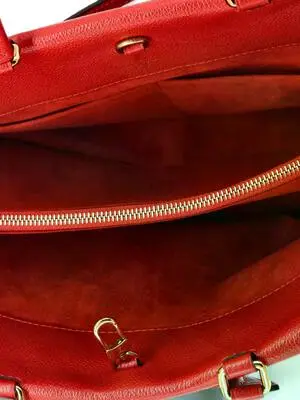 LOUIS VUITTON Venus Handbag Monogram Canvas And Leather Satchel - Red
