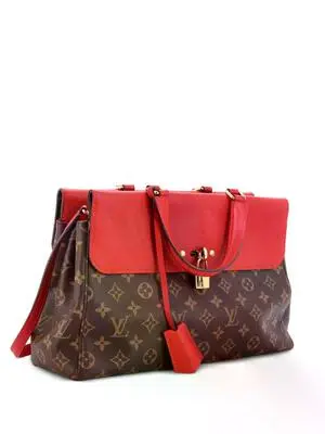 LOUIS VUITTON Venus Handbag Monogram Canvas And Leather Satchel - Red