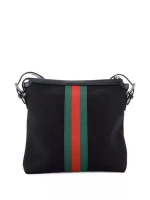 Gucci Web Messenger Bag Techno Canvas Small Crossbody Bag