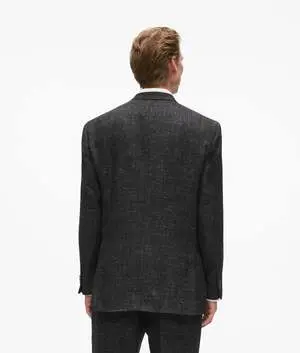 Karl Lagerfeld Double-breasted Textured Suit Jacket