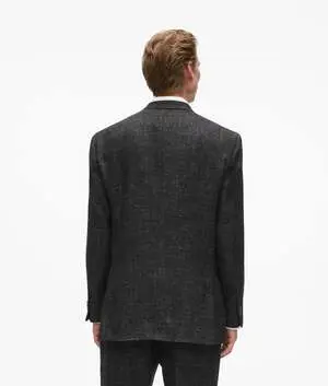 Karl Lagerfeld Double-breasted Textured Suit Jacket