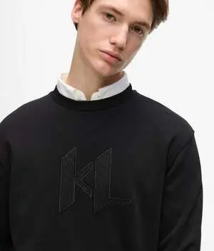 Karl Lagerfeld Monogram Crew Neck Sweatshirt