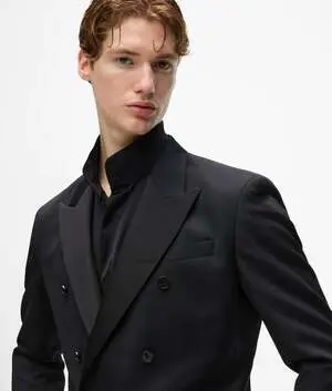 Karl Lagerfeld Kl Studio Cropped Wool Suit Jacket
