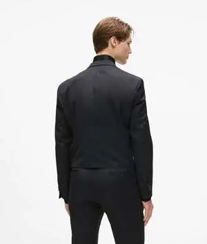 Karl Lagerfeld Kl Studio Cropped Wool Suit Jacket