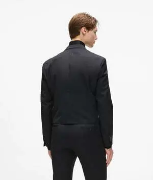 Karl Lagerfeld Kl Studio Cropped Wool Suit Jacket