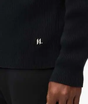 Karl Lagerfeld Knitted Zip-up Cardigan