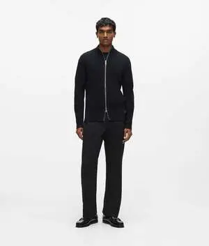 Karl Lagerfeld Knitted Zip-up Cardigan