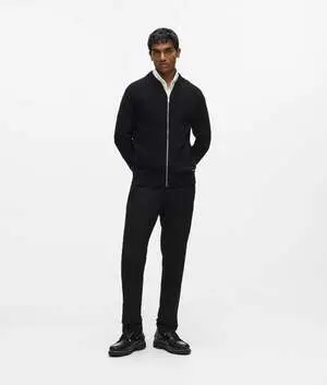 Karl Lagerfeld Cable-knit Zip-up Cardigan
