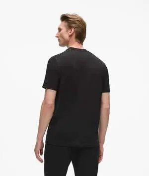 Karl Lagerfeld Faux-leather Piping T-shirt