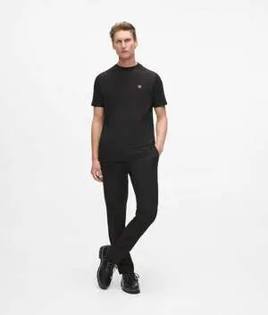 Karl Lagerfeld Faux-leather Piping T-shirt