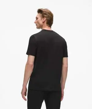 Karl Lagerfeld Faux-leather Piping T-shirt