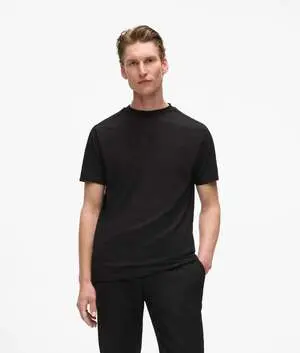 Karl Lagerfeld Monogram Sleeve Detail T-shirt - Black
