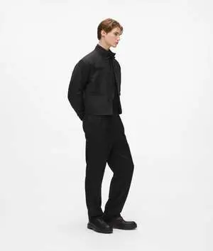 Karl Lagerfeld Kl Studio Stand Collar Cropped Jacket