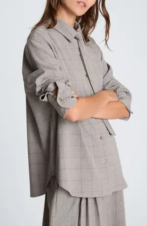 KENNETH COLE Plaid Shirt With Tie