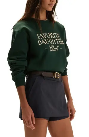FAVORITE DAUGHTER Club Graphic Sweatshirt
