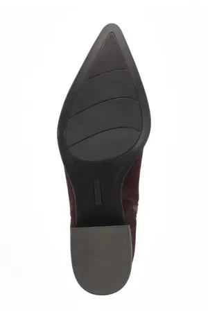 Nine West Becky Leather Bootie - Dark Red