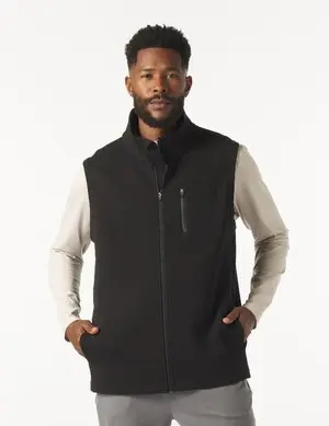 GLYDER Scuba Knit Vest - Black