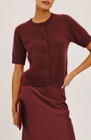 Rails Roman Wool & Cashmere Cardigan - Crimson