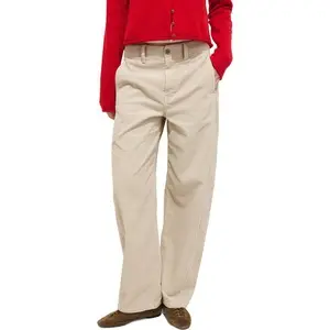 ALEX MILL 9th Street Fine Wale Corduroy Straight Leg Pants - Oatmeal