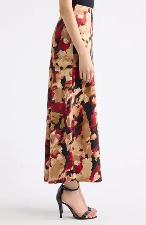 Anne Klein Print Flare Maxi Skirt