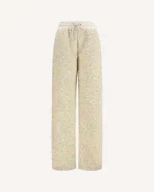 Moncler Teddy-effect Feece Sweatpants Femae - Beige