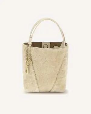 Chloé Spin Bouclé Bucket Bag - Cream